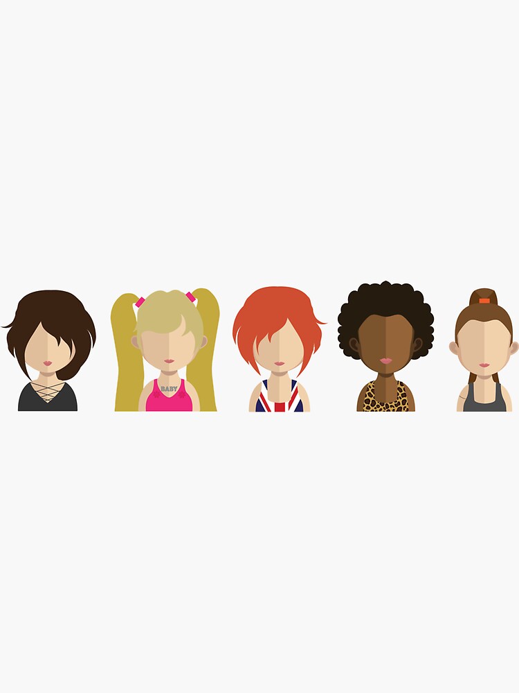 "Spice Girls, Spice Up Your Life 90s Pop Icons Drawing Characters ...