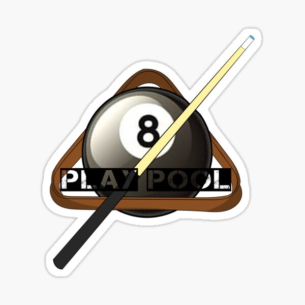 "PLAY POOL, Snooker, Billiard, Pool, Billard" Sticker for Sale by ...