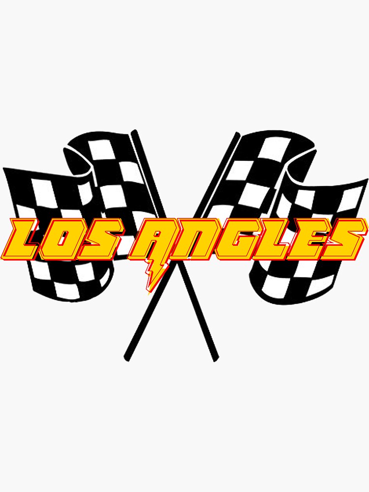 "Los Angles Checkered Flag Racing Sticker" Sticker by mollysulli15 ...