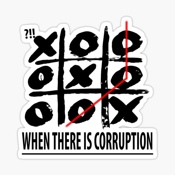 "Corruption" Sticker for Sale by Shibo8 | Redbubble