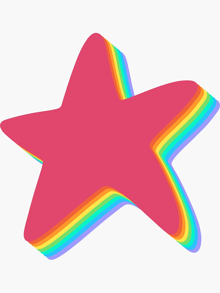 "Magical Rainbow Star!" Sticker by KelseyLovelle | Redbubble