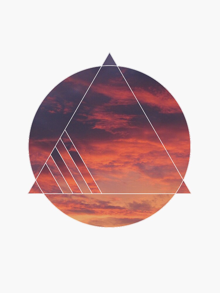 "Geometric Sunset" Sticker by KyleEverts | Redbubble