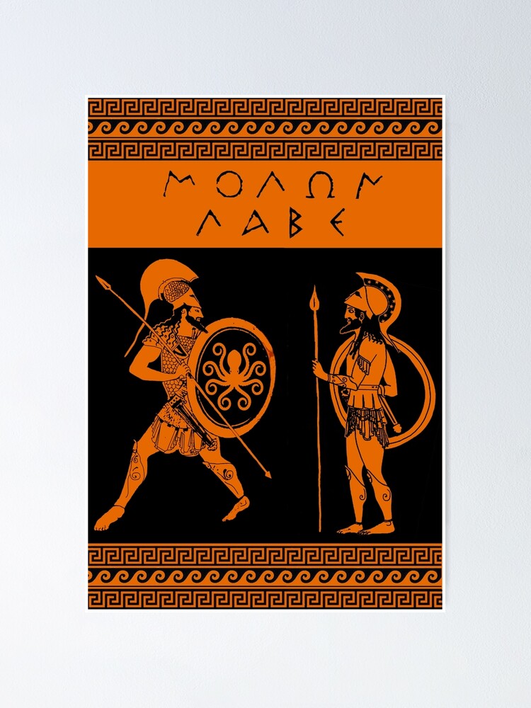 "Molon Labe" Poster for Sale by liondormant | Redbubble