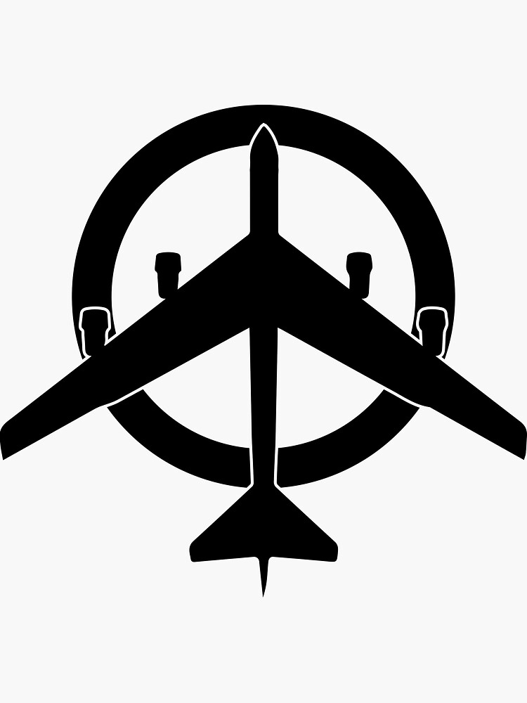 "B-52 Bomber" Sticker by TeutonDesigns | Redbubble