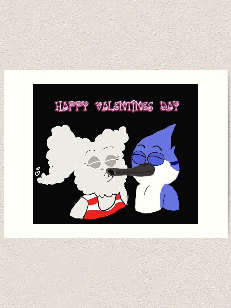 "Mordecai and CJ Regular Show/Valentines Day" Art Print for Sale by ...