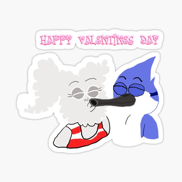 "Mordecai and CJ Regular Show/Valentines Day" Sticker for Sale by ...