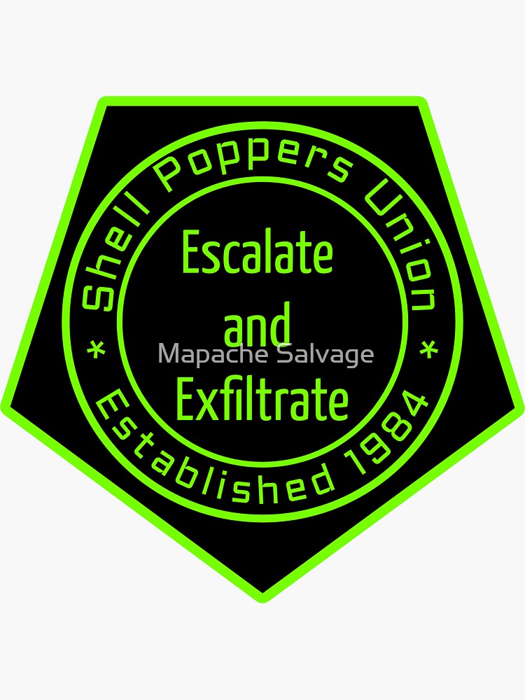"Shell Poppers Union V2" Sticker by TrashPandaSec | Redbubble
