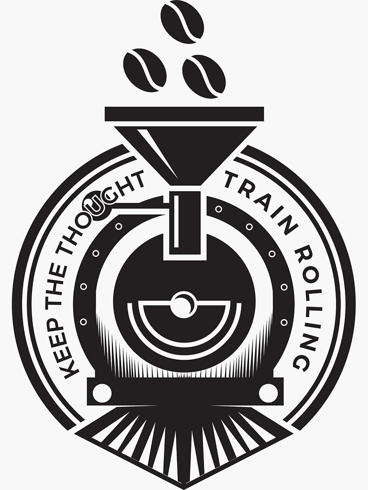 "Train of Thought" Sticker for Sale by SleepySpecter | Redbubble