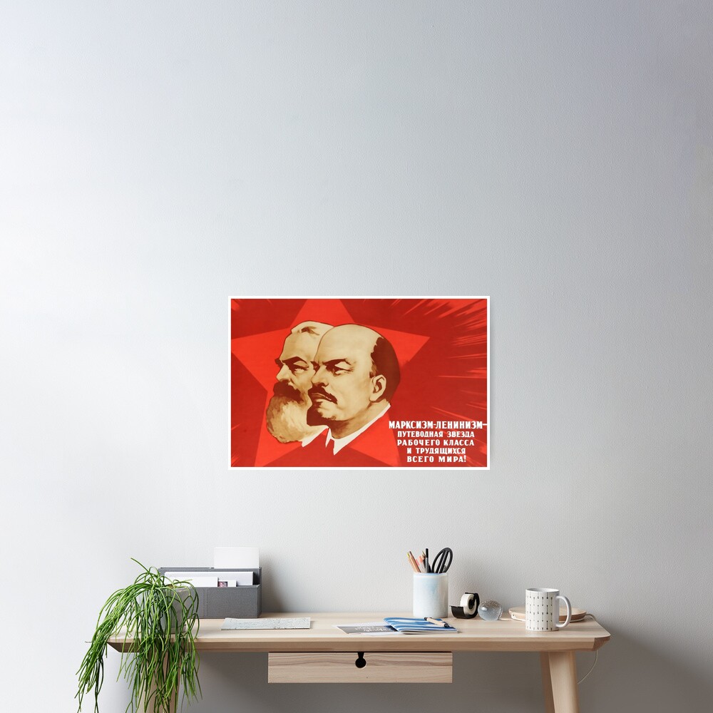 "Soviet Propaganda Poster - Marx and Lenin" Poster by KulakPosting ...