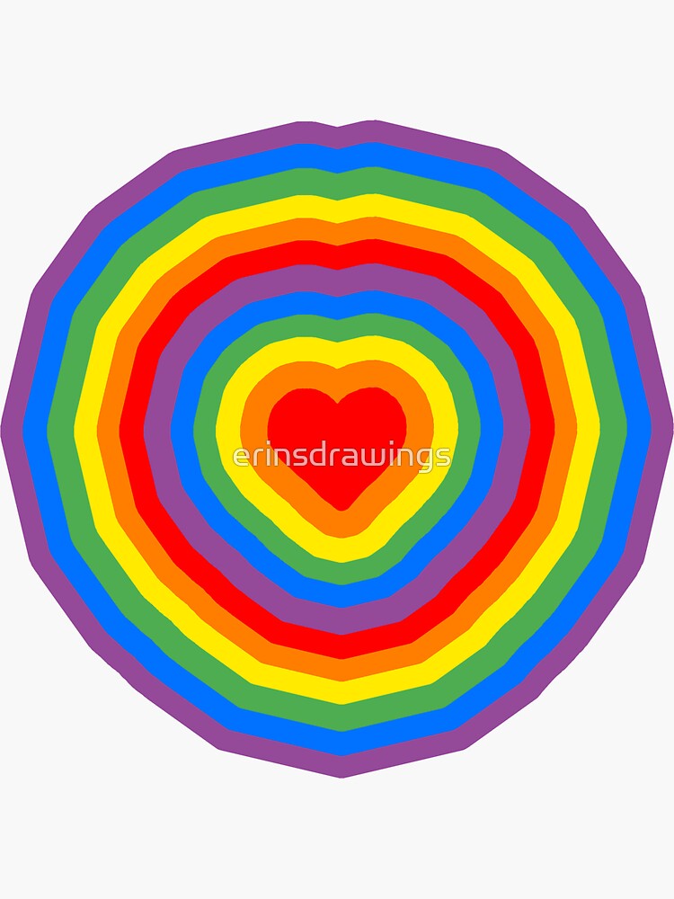"Trippy Heart" Sticker for Sale by erinsdrawings | Redbubble