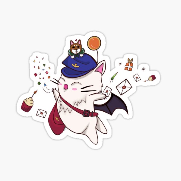 "Moogle Celebration Fanart" Sticker by Ninjakittay | Redbubble
