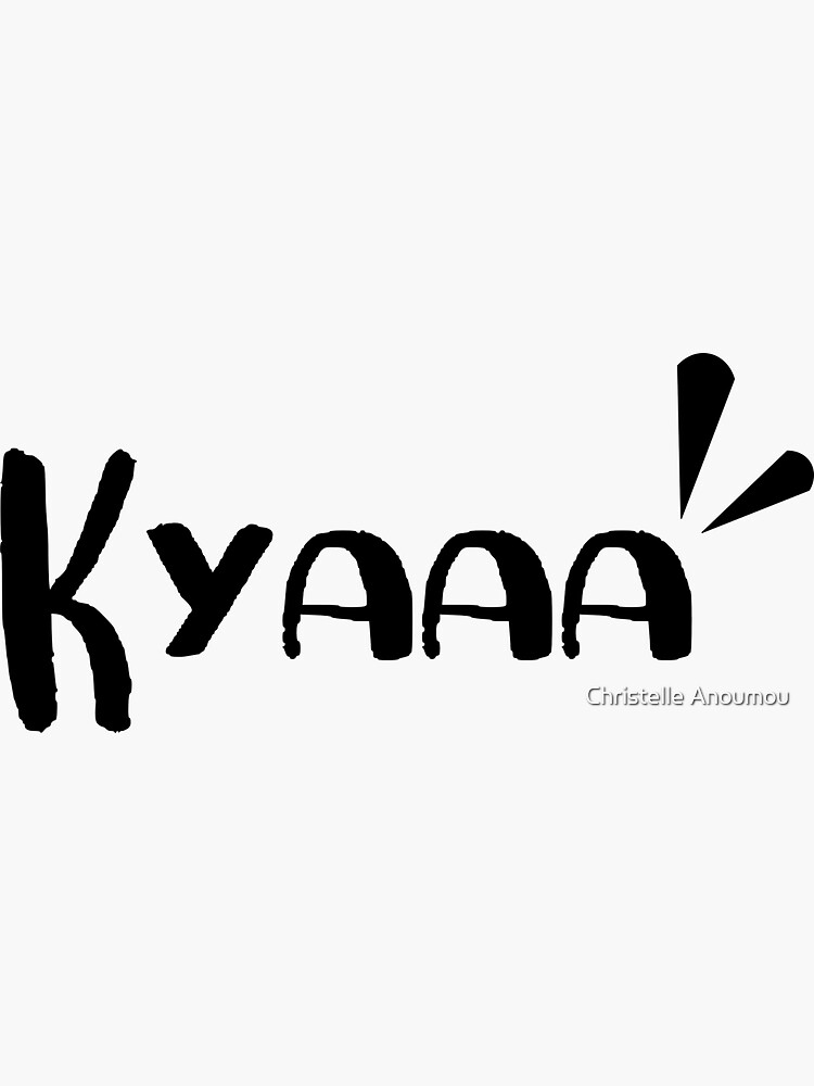 "Kyaaa" Sticker by PictoYou | Redbubble