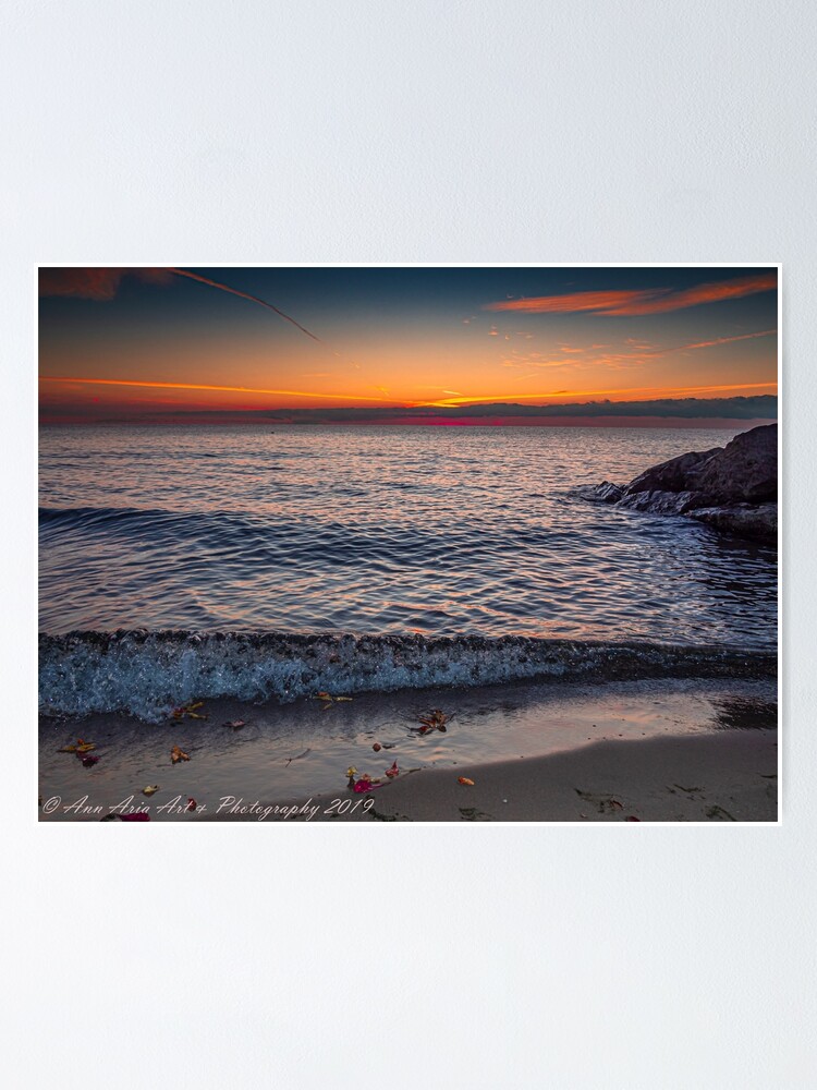 "Fall Sky & Fall Leaves" Poster for Sale by Annariaart | Redbubble