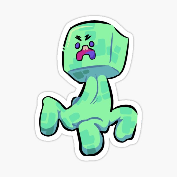 "Minecraft Creeper" Sticker for Sale by UwUTurbster | Redbubble