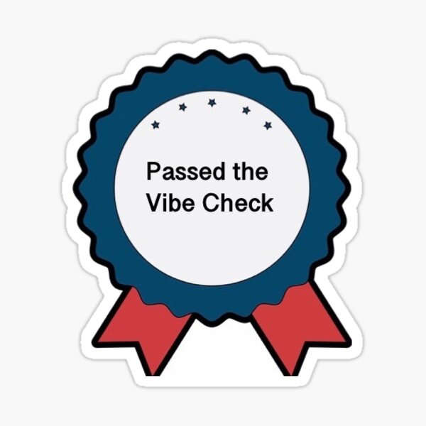 "Vibe Check" Sticker for Sale by aroth12 | Redbubble