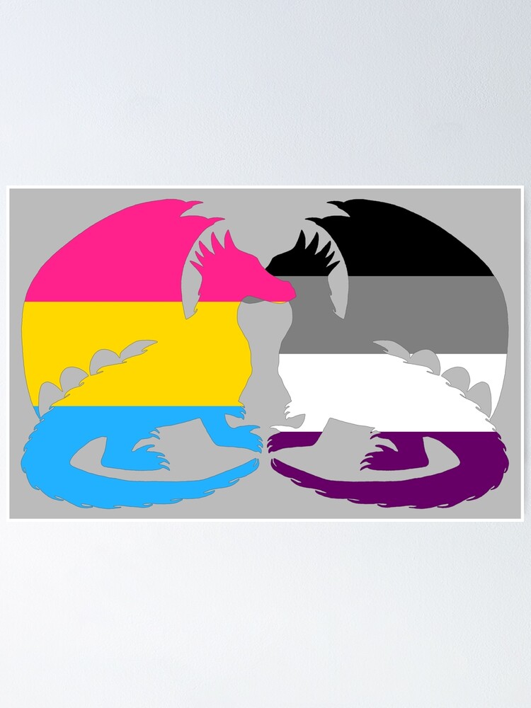 Pan Ace Pride Dragons Poster For Sale By Shaneisadragon Redbubble