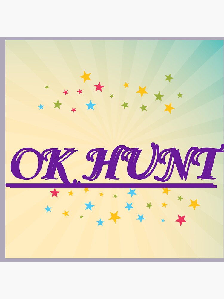 "OK HUNT LIGHT LOGO " Sticker for Sale by Rsavinash | Redbubble