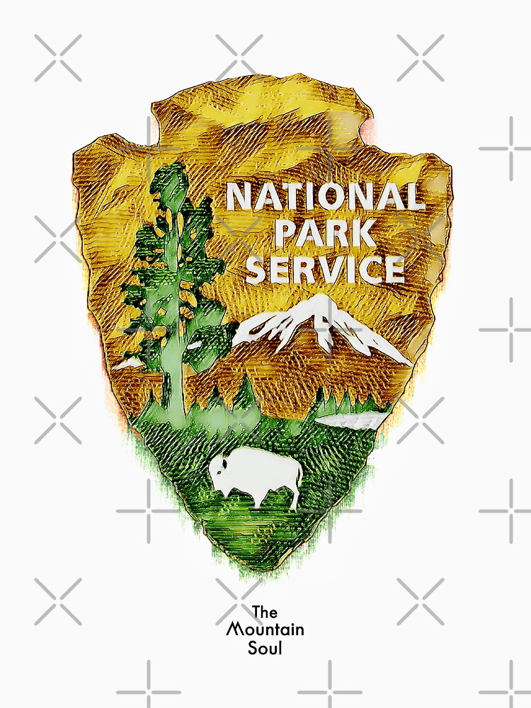 "US National Park Service (NPS) logo drawing" T-shirt by ...