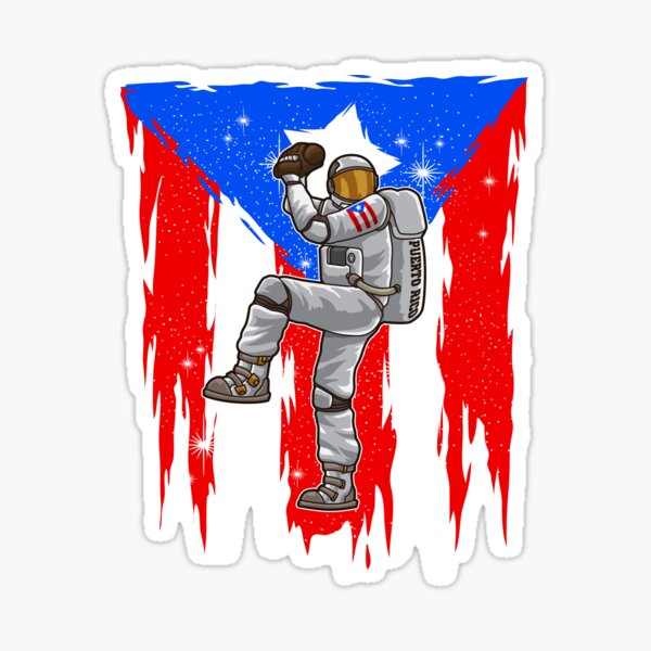 Pegatina «Astronauta puertorriqueño juega béisbol - Boricua» de ...
