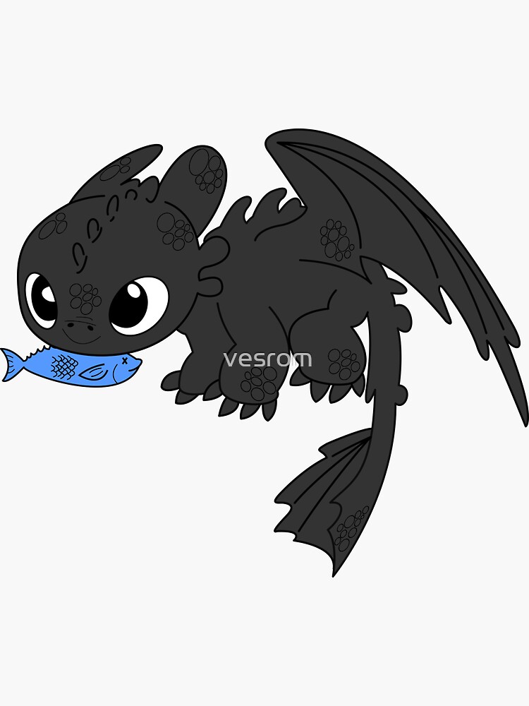 "Toothless" Sticker for Sale by vesrom | Redbubble