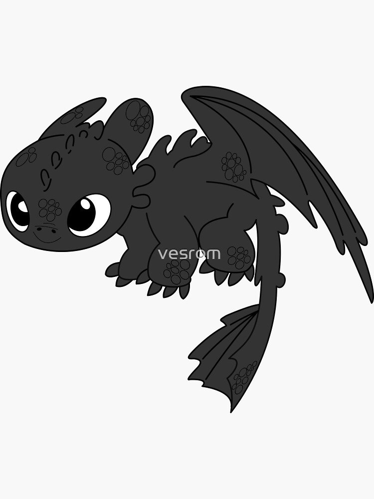 "Toothless " Sticker for Sale by vesrom | Redbubble