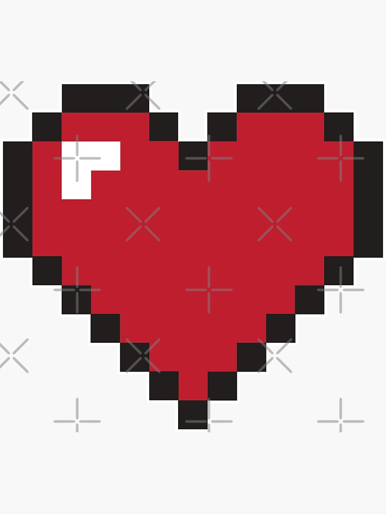 "8-bit Heart" Sticker by joomboy | Redbubble