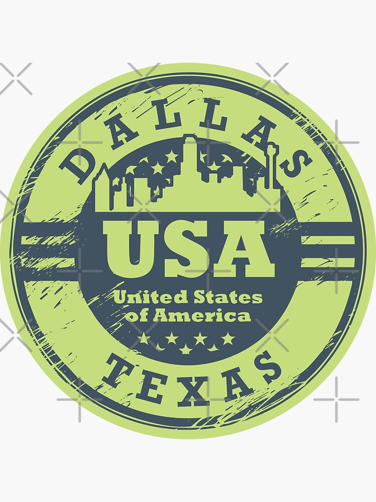 "Dallas, Texas" Sticker for Sale by studio838 | Redbubble