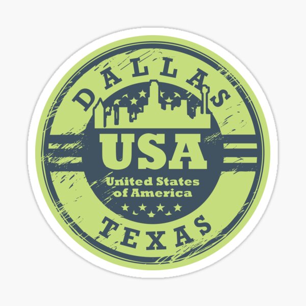 "Dallas, Texas" Sticker for Sale by studio838 | Redbubble