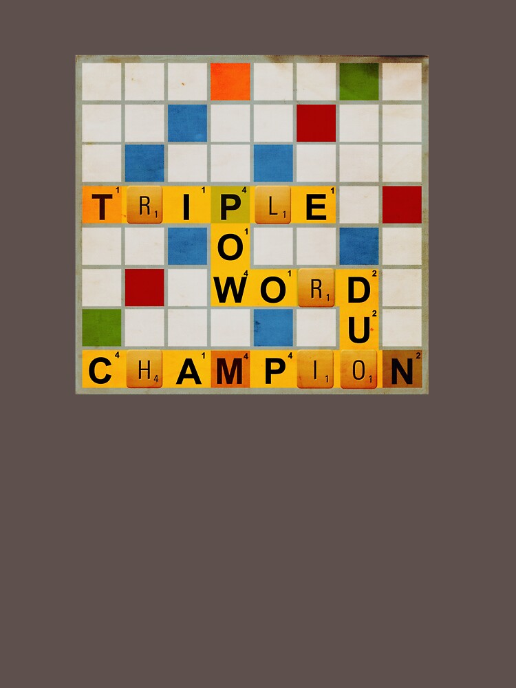 "Triple Word Champion" T-shirt for Sale by RenJean | Redbubble ...