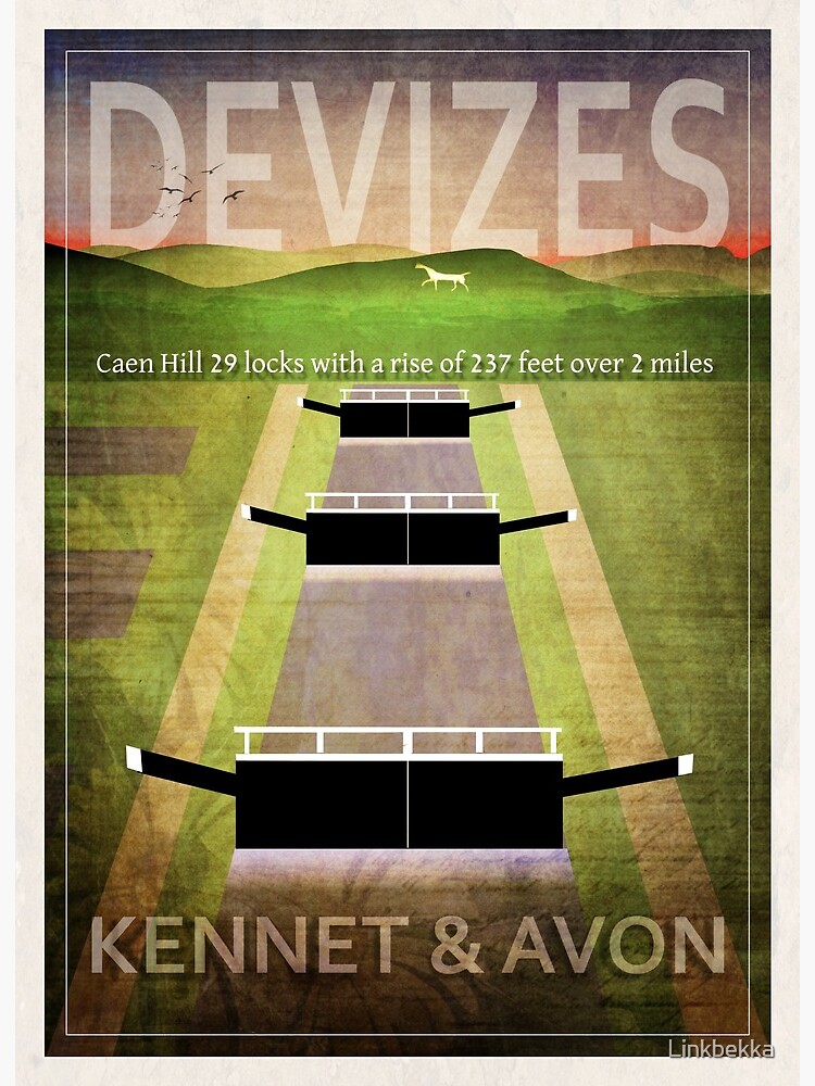 "Devizes Kennet and Avon Canal Caen Hill Flight of Locks" Art Board ...