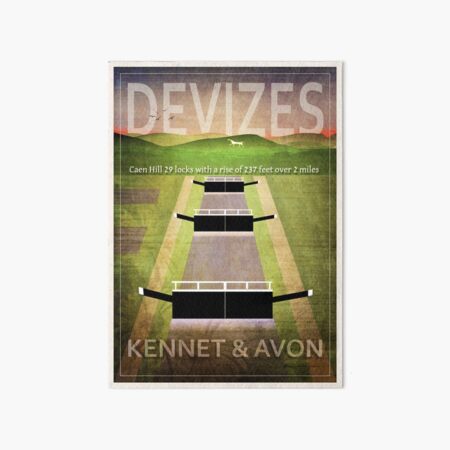 "Devizes Kennet and Avon Canal Caen Hill Flight of Locks" Art Board ...
