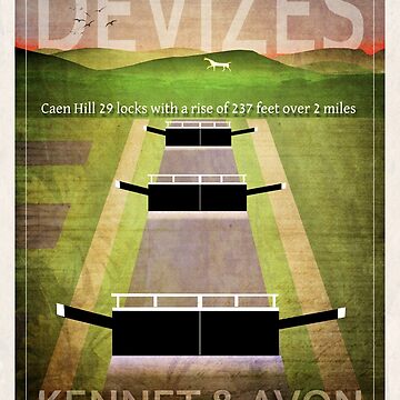 "Devizes Kennet and Avon Canal Caen Hill Flight of Locks" Art Board ...