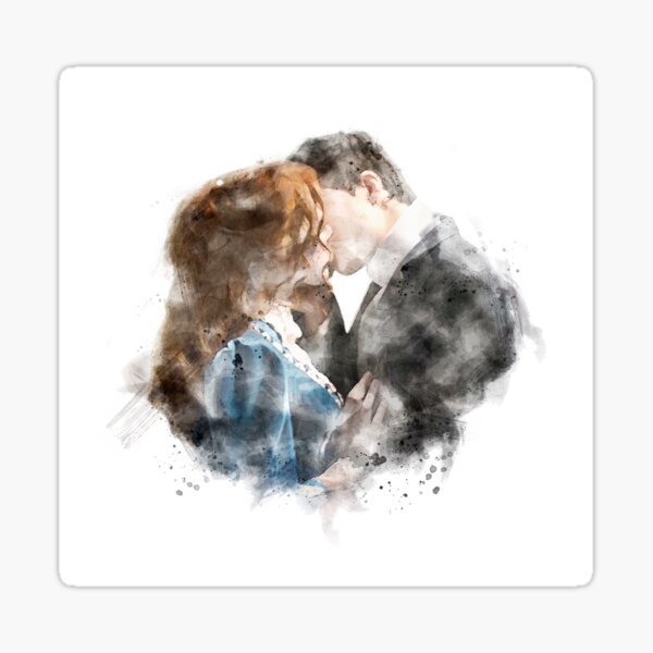 "Anne with an E watercolor- Anne shirley and Gilbert blythe " Sticker ...
