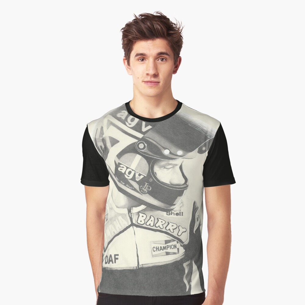 "Barry Sheene" T-shirt for Sale by JamJarPortraits | Redbubble | barry ...