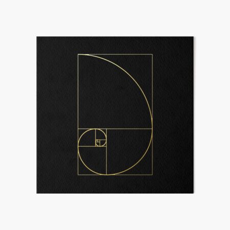 "Fibonacci Golden Ratio gold spiral sacred geometry sequence science code phi" Art Board Print ...