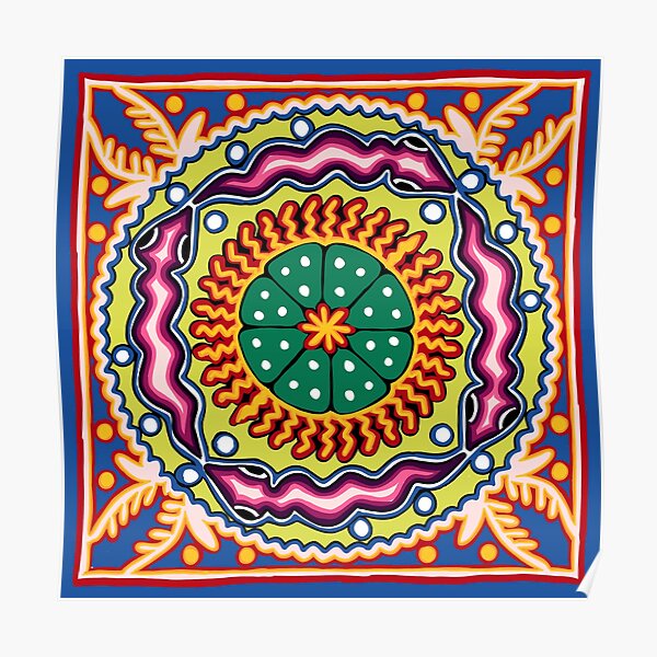 "Huichol Peyote Art" Poster for Sale by CarlsArt | Redbubble