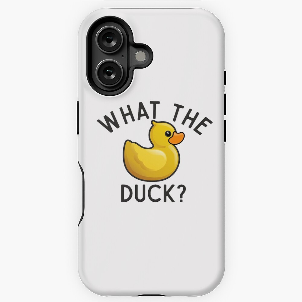 "What The Duck? Funny Rubber Duck Pun " Sticker for Sale by alenaz ...