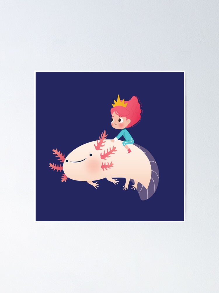 "Axolotl Princess " Poster for Sale by PixieBrown | Redbubble