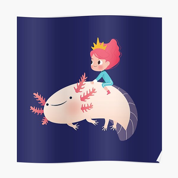 "Axolotl Princess " Poster for Sale by PixieBrown | Redbubble