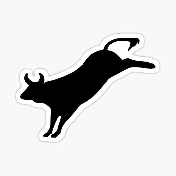 "Bucking Rodeo Bull" Sticker by sweetsixty | Redbubble