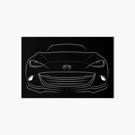 "Mazda Miata mx-5 ND - front stencil, white" Art Board Print by mal ...