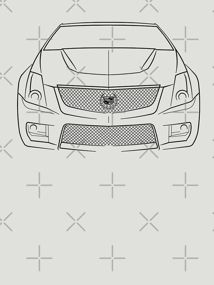 "Caddy CTS-V - Front Stencil, black" T-shirt for Sale by mal ...
