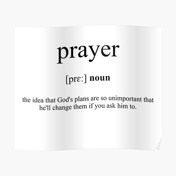 "Prayer Definition | Dictionary Collection" Poster by Designschmiede ...
