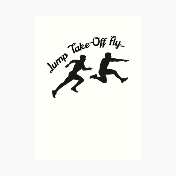 "Men's Long Jump, Triple Jump, Take-Off, Fly..." Art Print by ...