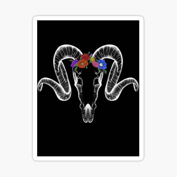 "Ram Skull" Sticker for Sale by katsou- | Redbubble