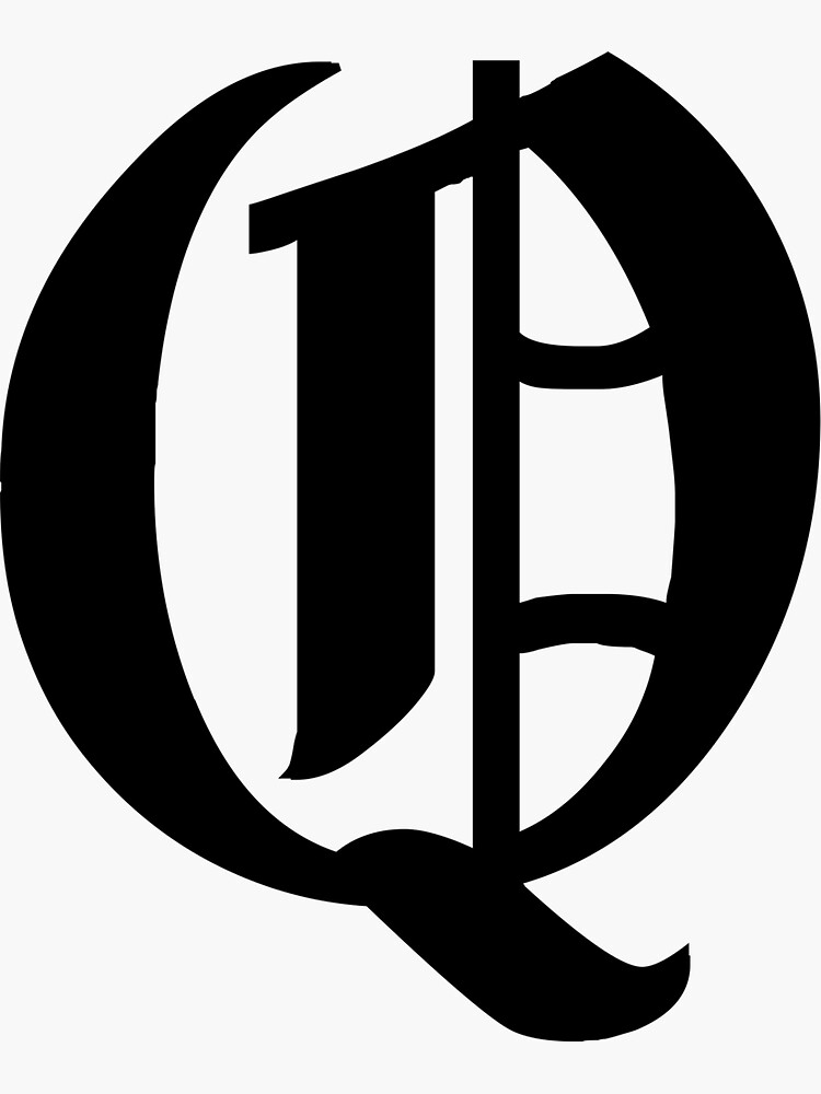 "old English letter Q" Sticker for Sale by Drayziken | Redbubble