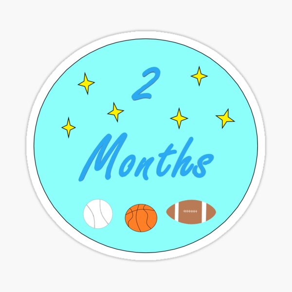 "2 Months Baby Months Sticker" Sticker by superchele | Redbubble