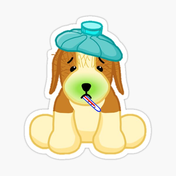 "Sick Webkinz Cocker Spaniel " Sticker by yemma257 | Redbubble