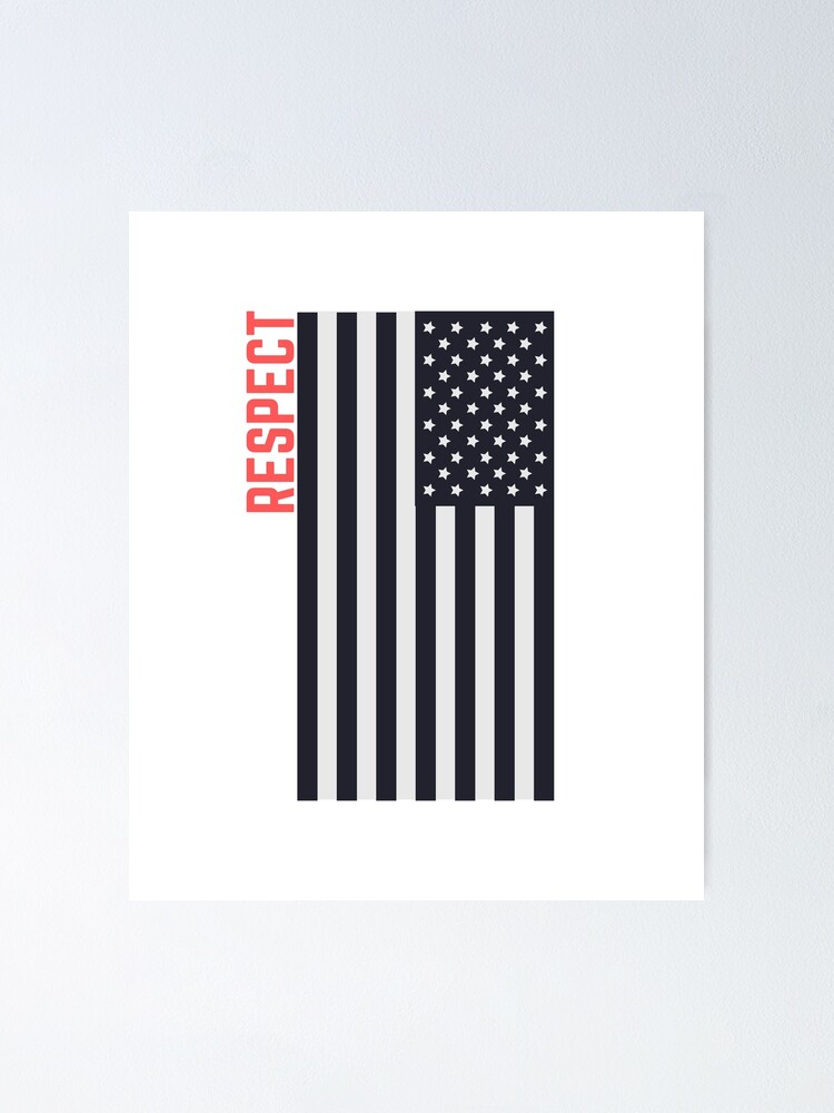Poster « Respect Red United States of America Tactical Hunting Black ...