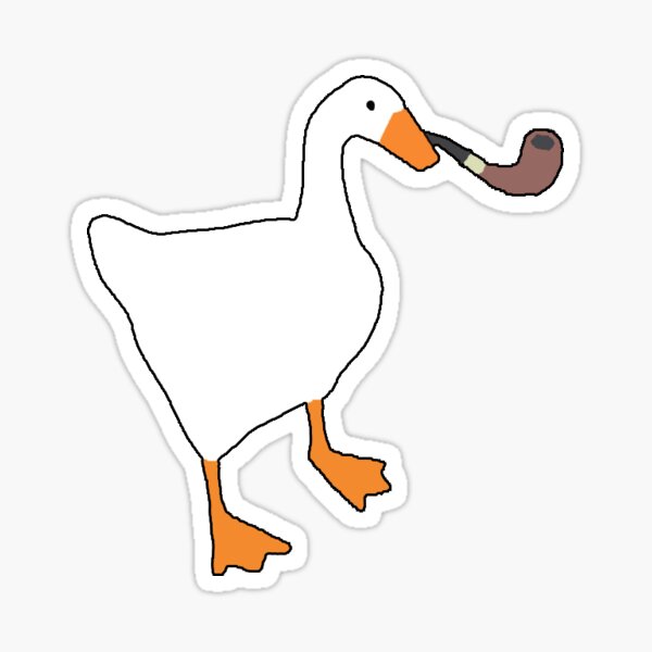 "Untitled Goose Game Goose with Pipe" Sticker for Sale by gsill | Redbubble